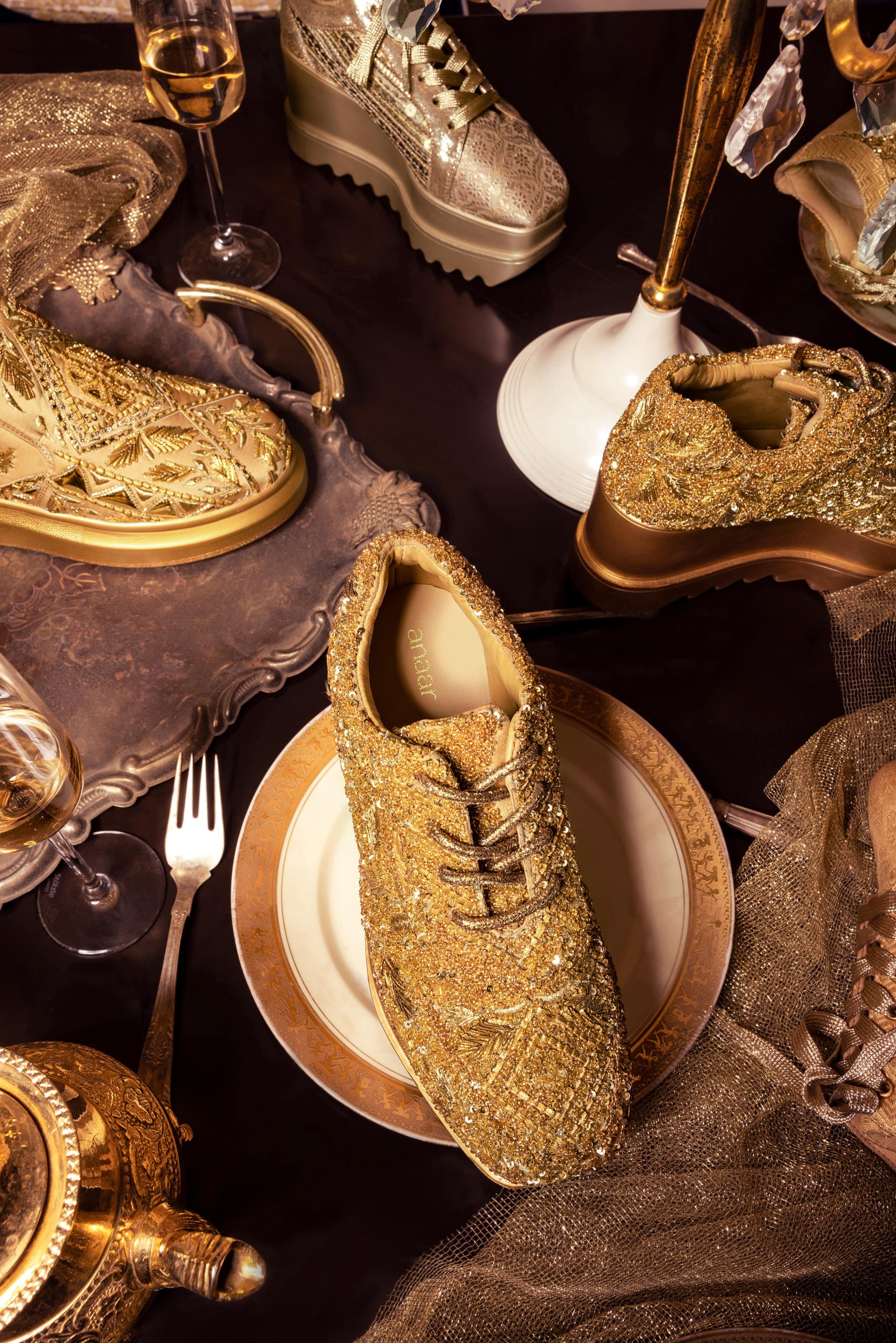 Step In The World Of Anaar With Its Brand New Bridal Wedge Sneakers ...