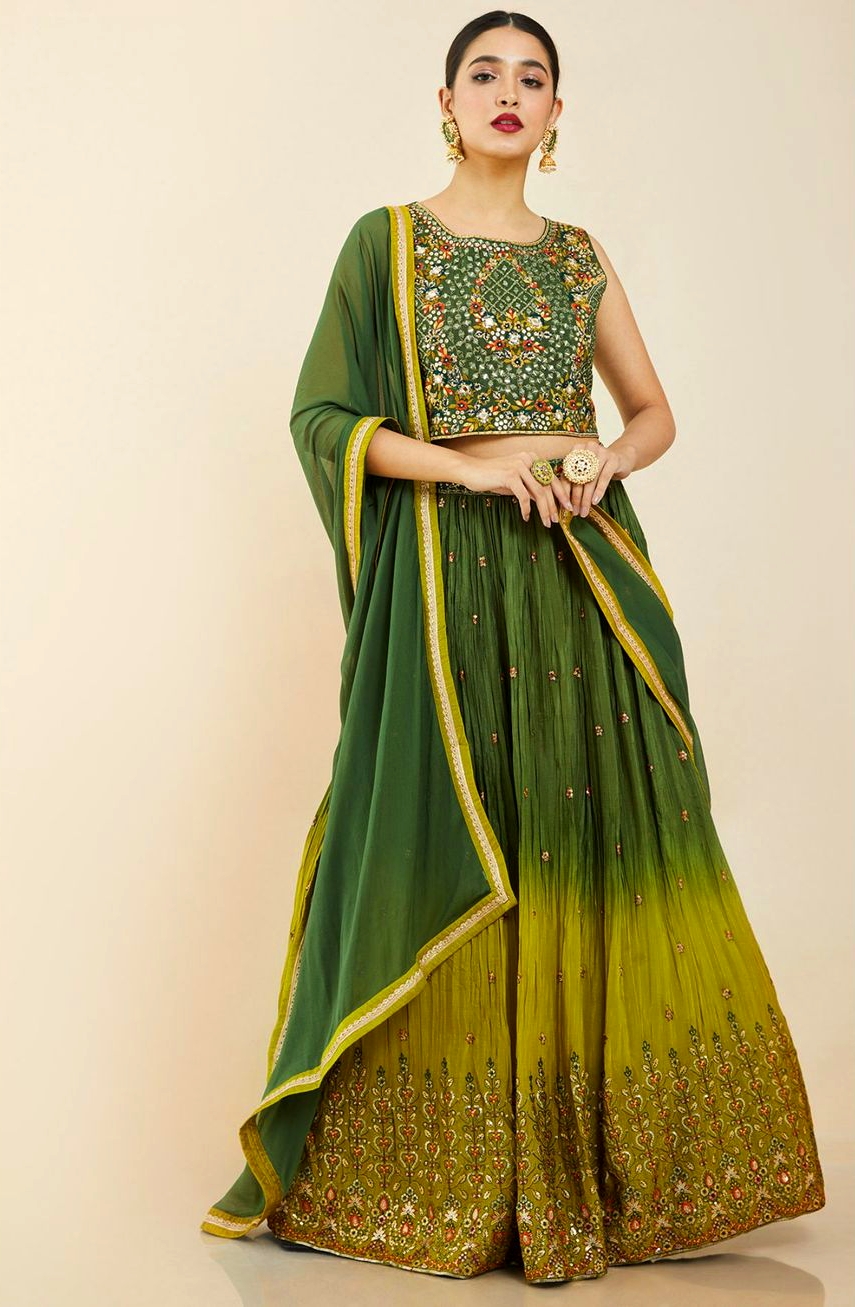 Cotton Lehengas: A Breezy Choice for Your Mehendi Ceremony - Weddingplz ...