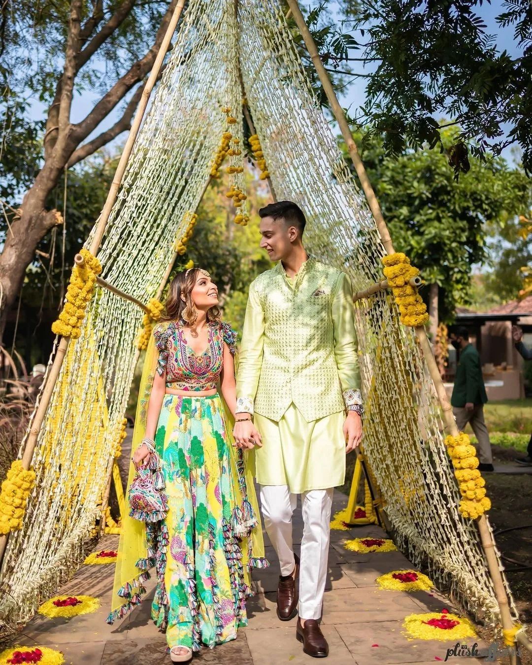 Haldi Poses for Stunning Photographs - Weddingplz Blog